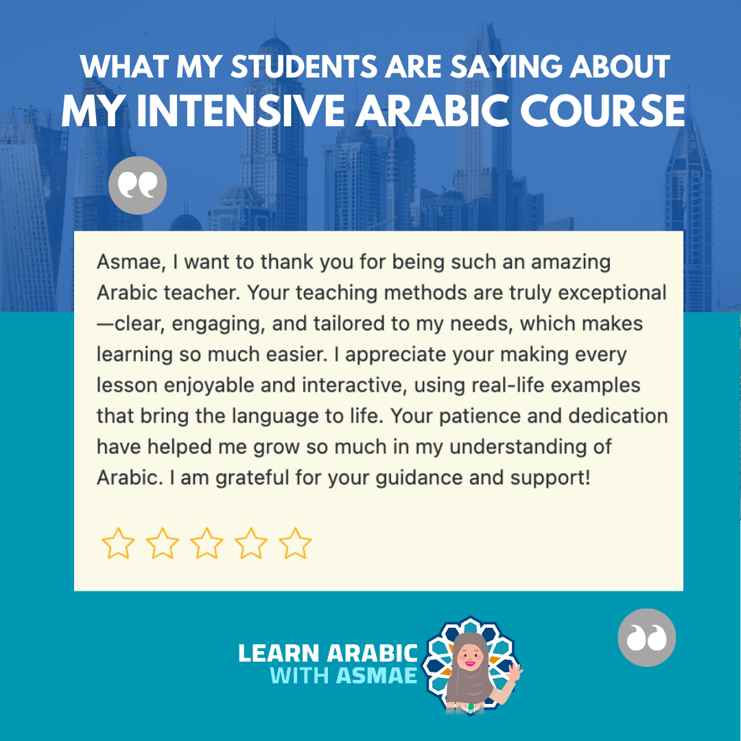Join my intensive Arabic course Now! - withasmae.com